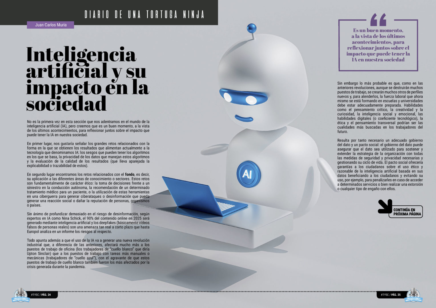 Inteligencia artificial y su impacto en la sociedad. | Tecnología y Sentido Común
